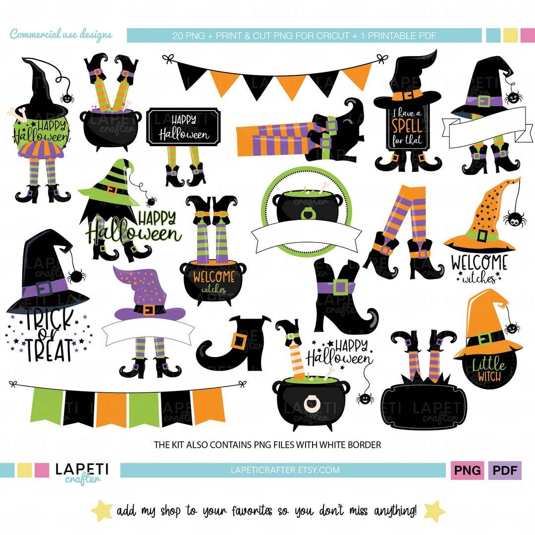 Spooky Halloween Witch PNG Clipart, Witch Legs Clipart, Witch Printable ...