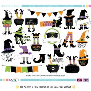 Spooky Halloween Witch PNG Clipart, Witch Legs Clipart, Witch Printable ...