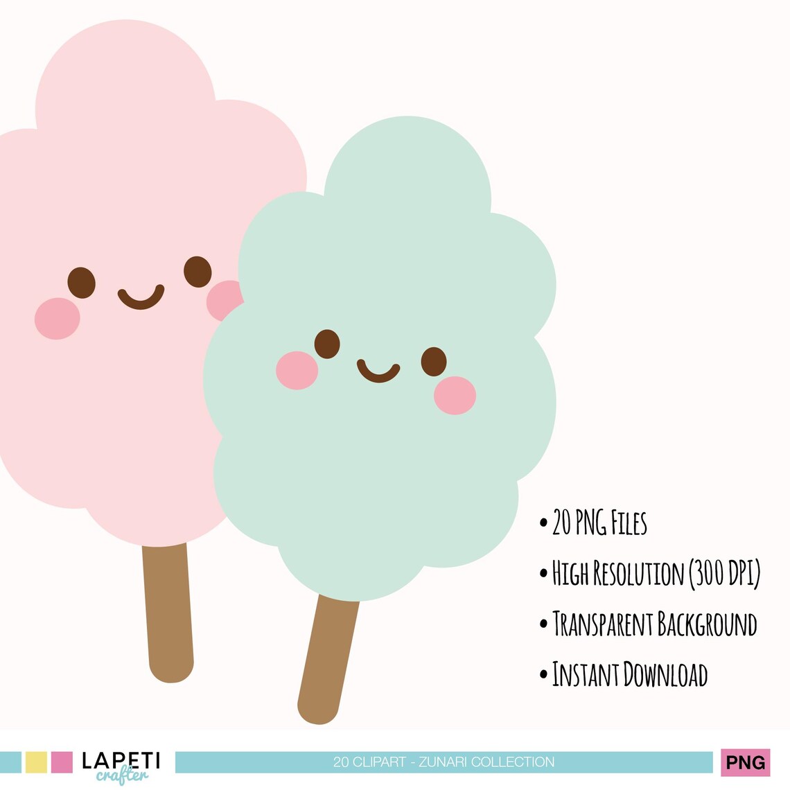 Kawaii Carnival Clipart Bundle, Cute Summer Fair PNG, Circus Birthday ...