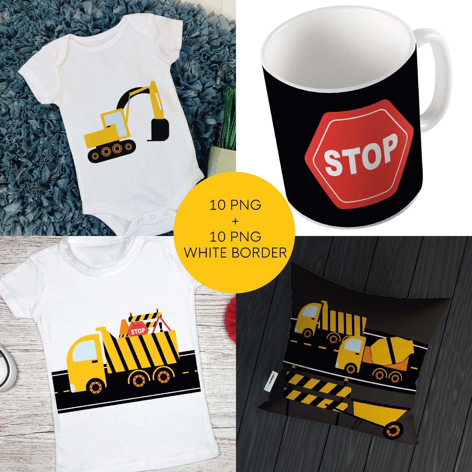 Construction Clipart Png Construction Birthday Digital Clip - Etsy