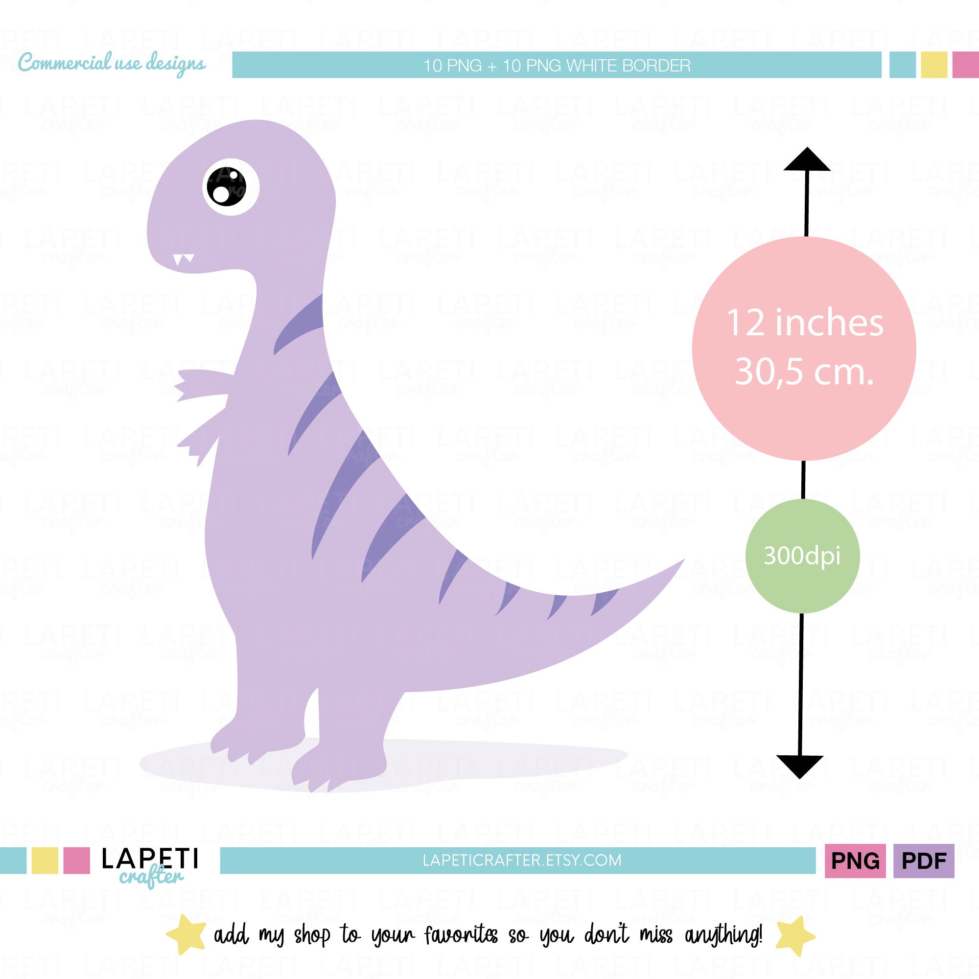 Cute Dinosaur Clipart for Baby Girls Dinosaur 1st Birthday - Etsy