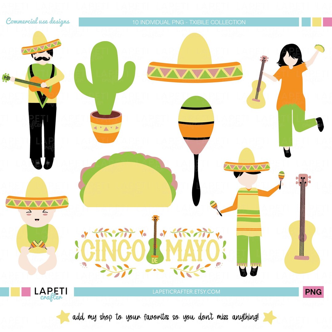 Cinco De Mayo Clipart, Mexican Fiesta Decorations Png, Taco Party ...