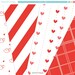 Valentines Day Digital Paper Pink & Red 12x12 Scrapbook - Etsy