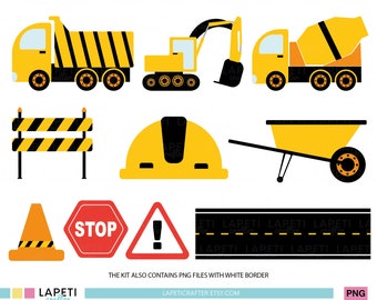 Dump Truck Clipart, Watercolor Construction Vehicle PNG, Digital ...