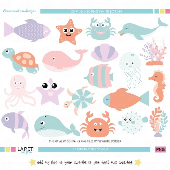 Ocean Life Clipart Border