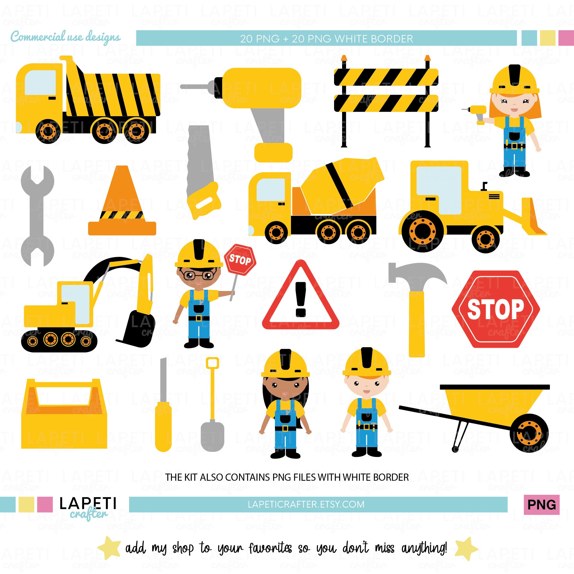 Construction Tools Border Clip Art