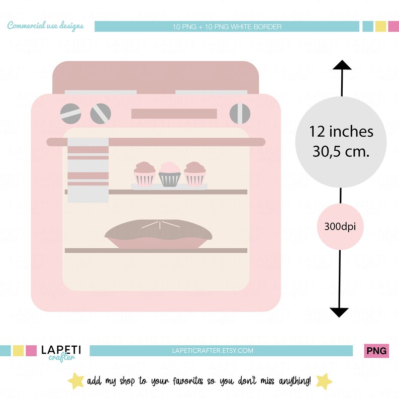 Bakery Clipart Png Cute Baking Clipart Coomercial Use - Etsy