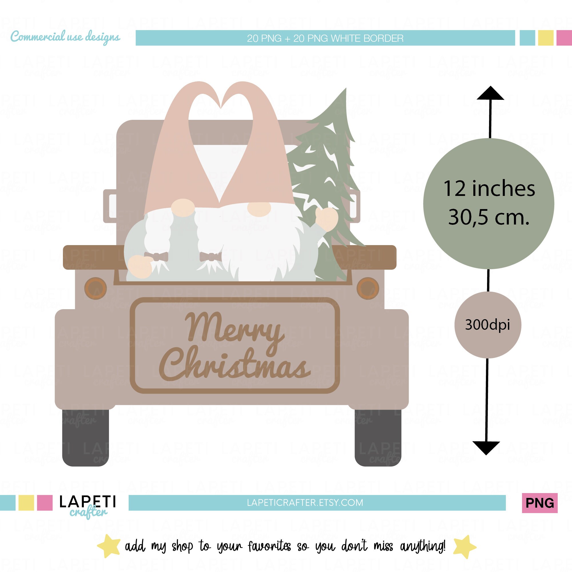 Christmas Gnome Clipart PNG Digital Sticker Set Vintage - Etsy