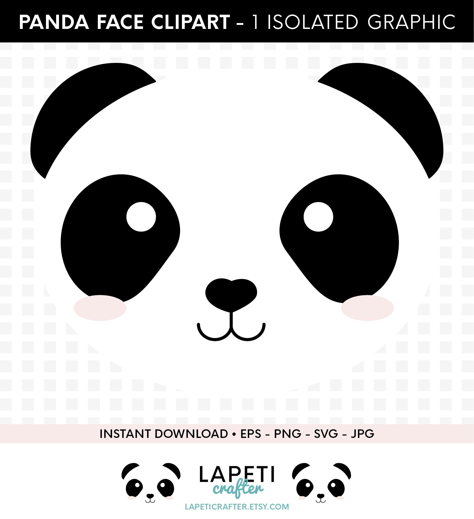 Panda Bear Face Clipart