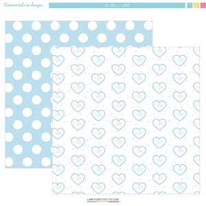Elephant Baby Boy Digital Paper Pack for Scrapbooking and Crafts, It's ...
