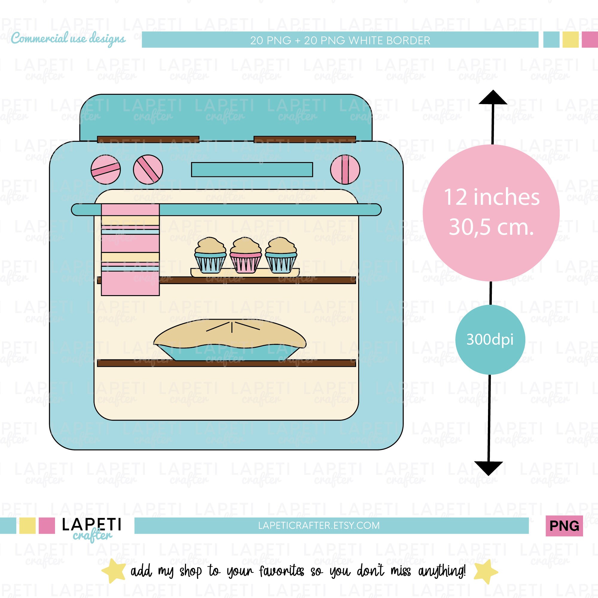 Commercial Use Baking Clipart Clip Art Set of Baking Bakery - Etsy