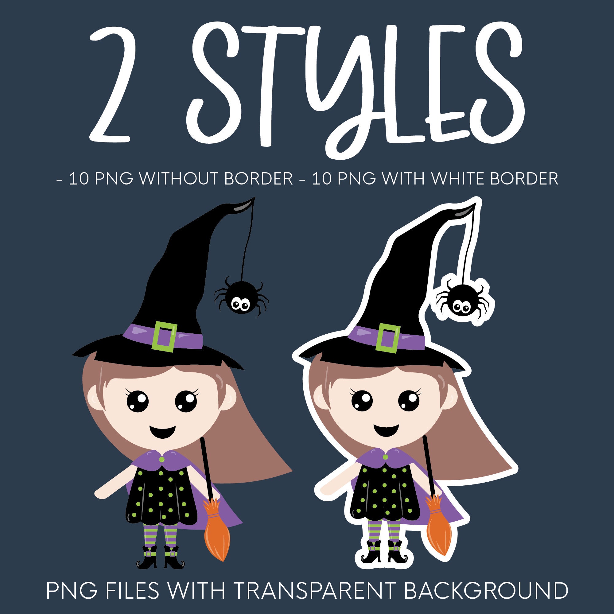 Witches Clip Art Halloween Clipart Commercial Use Clip Art - Etsy