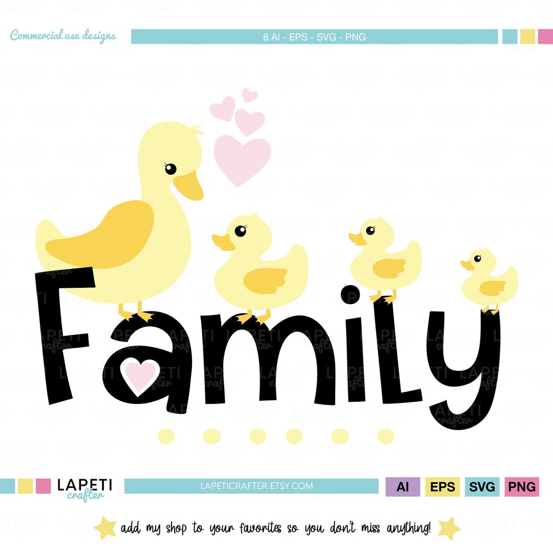 Duck Family Svg, Duck Clipart, Duck Png, Mama Duck Svg, Baby Duck ...