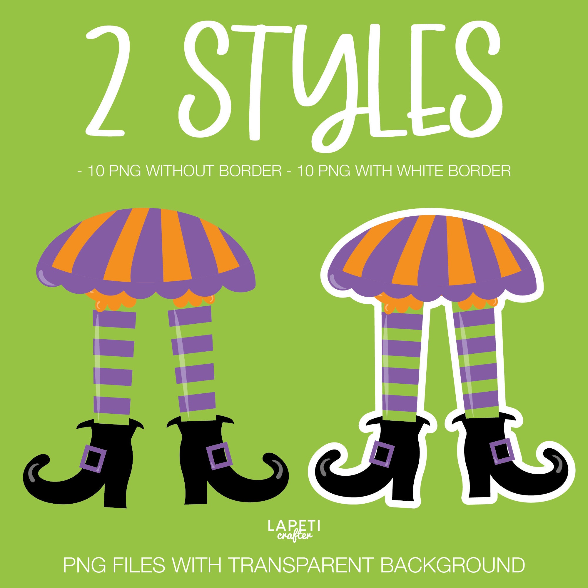 Witch Legs Clipart Halloween Clip Art Commercial Use - Etsy