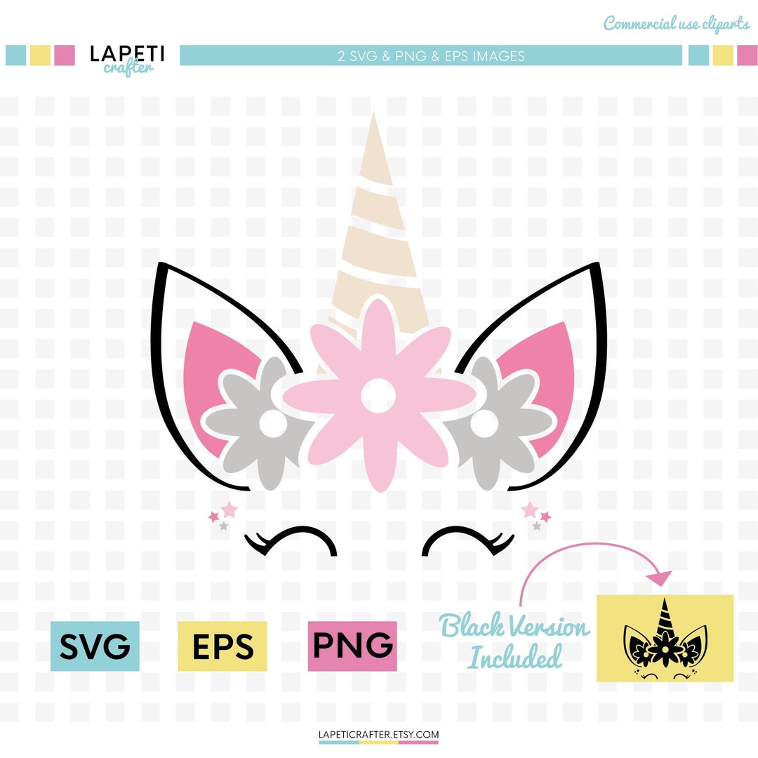 Unicorn SVG Unicorn Horn Svg Unicorn Face Clipart Unicorn - Etsy