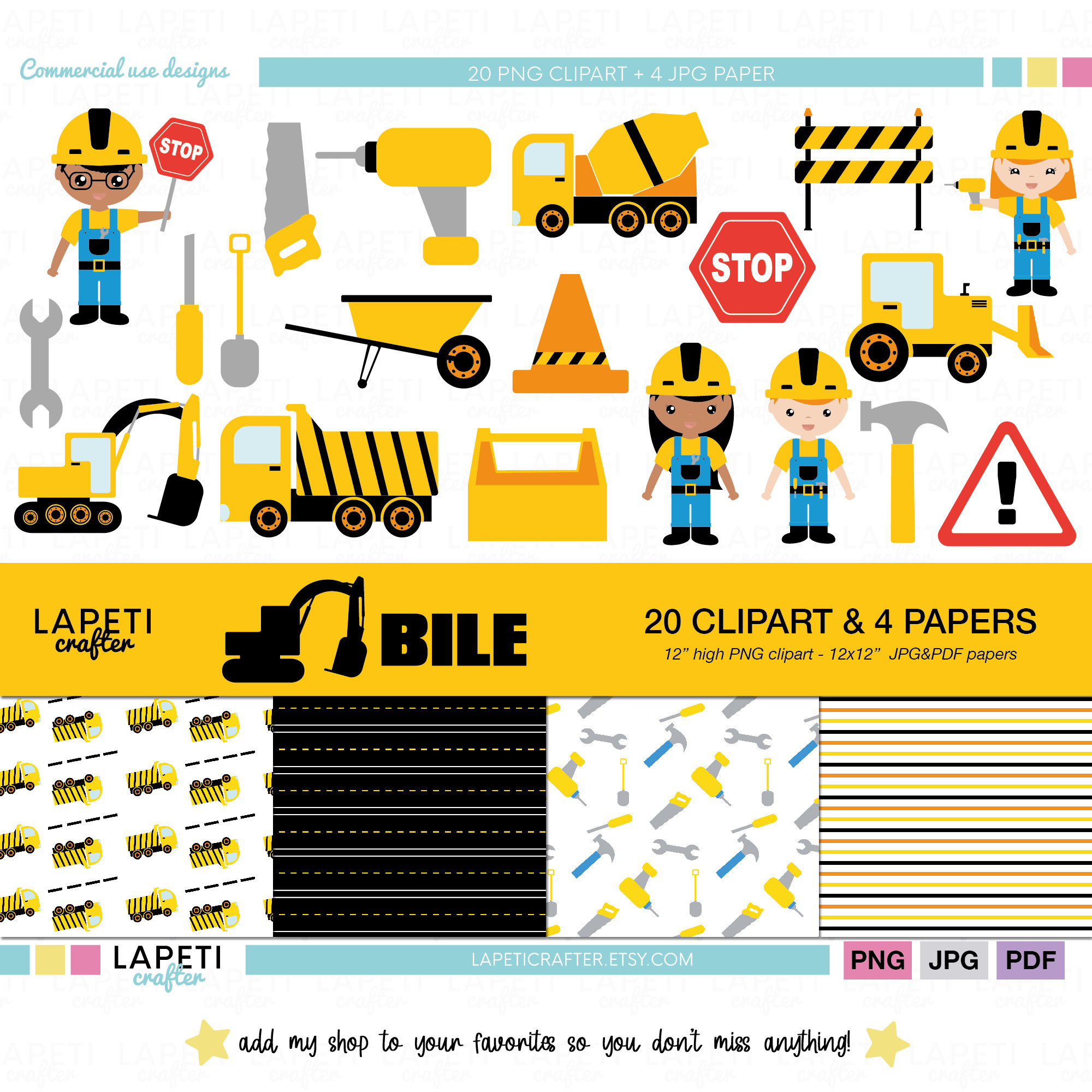 Construction Party Clip Art