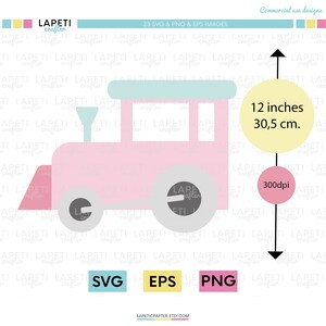 Baby Girl Train Svg, 23 Digital Clipart for Commercial Use, Svg, Eps ...