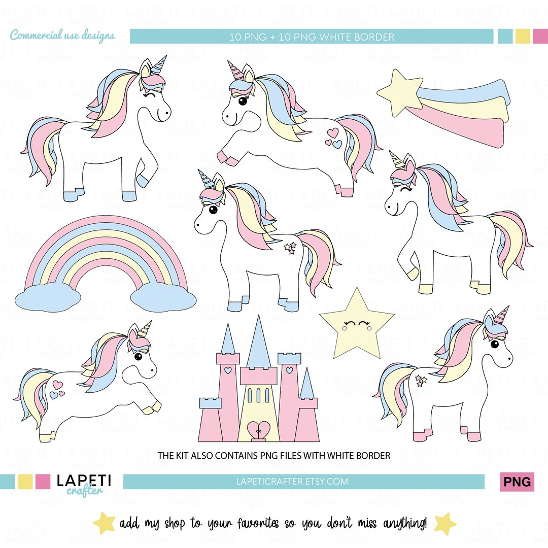 Unicorn Clipart, Unicorn Party PNG, Unicorn Printable, PNG for Cricut ...