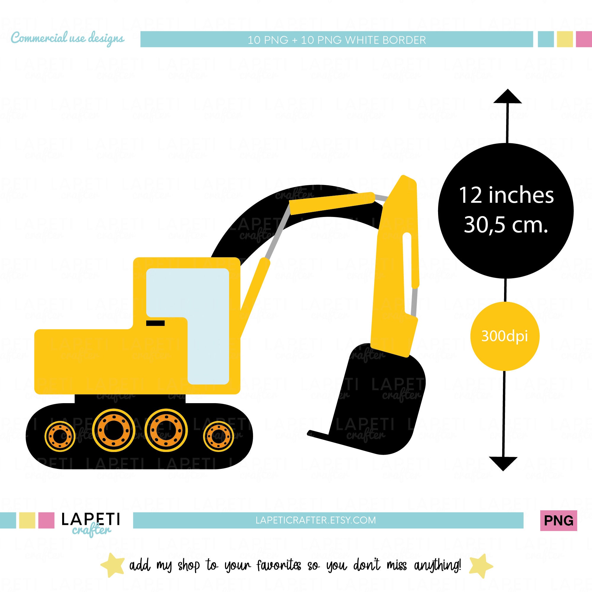 Construction Clipart Png Construction Birthday Digital Clip - Etsy