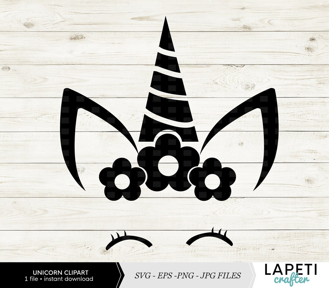 Unicorn Face SVG Commercial Use, Unicorn Head Svg, Unicorn Clip Art ...