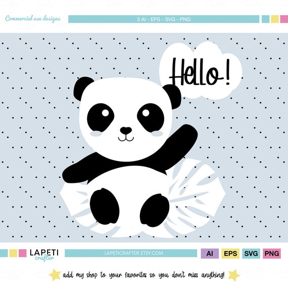 Baby Boy Panda Clipart