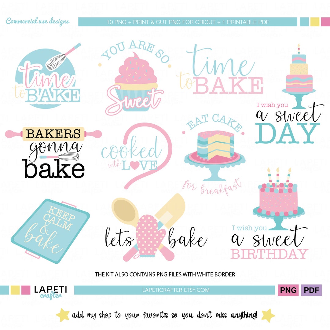 Baking Clipart Png, Baking Party Images, Baking Quotes Printable ...