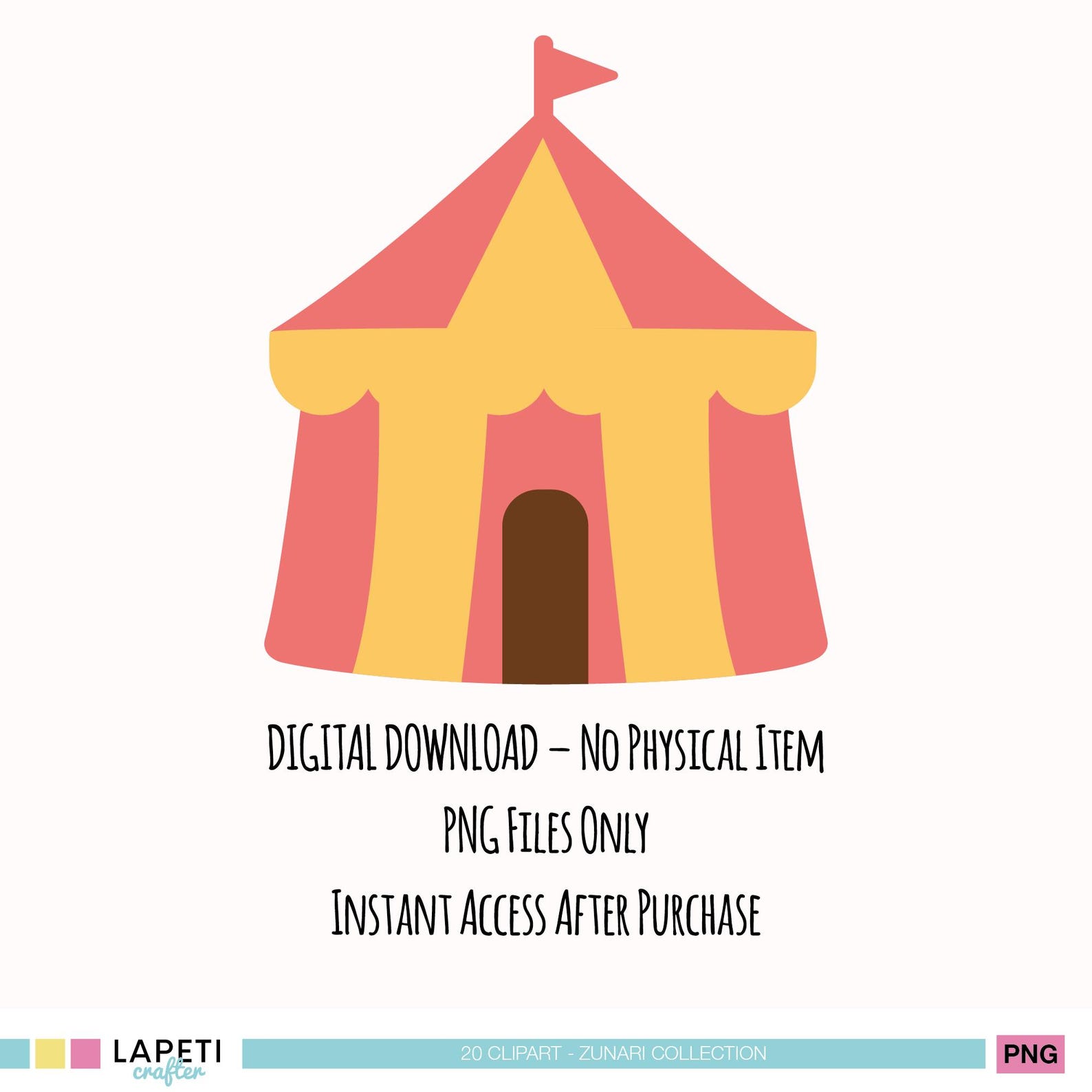 Kawaii Carnival Clipart Bundle, Cute Summer Fair PNG, Circus Birthday ...