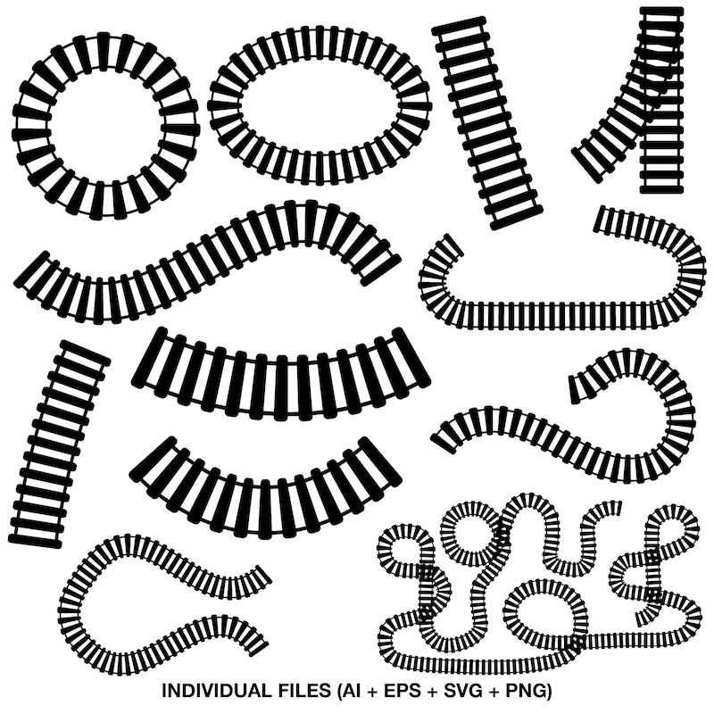 Railroad Tracks Svg - Etsy