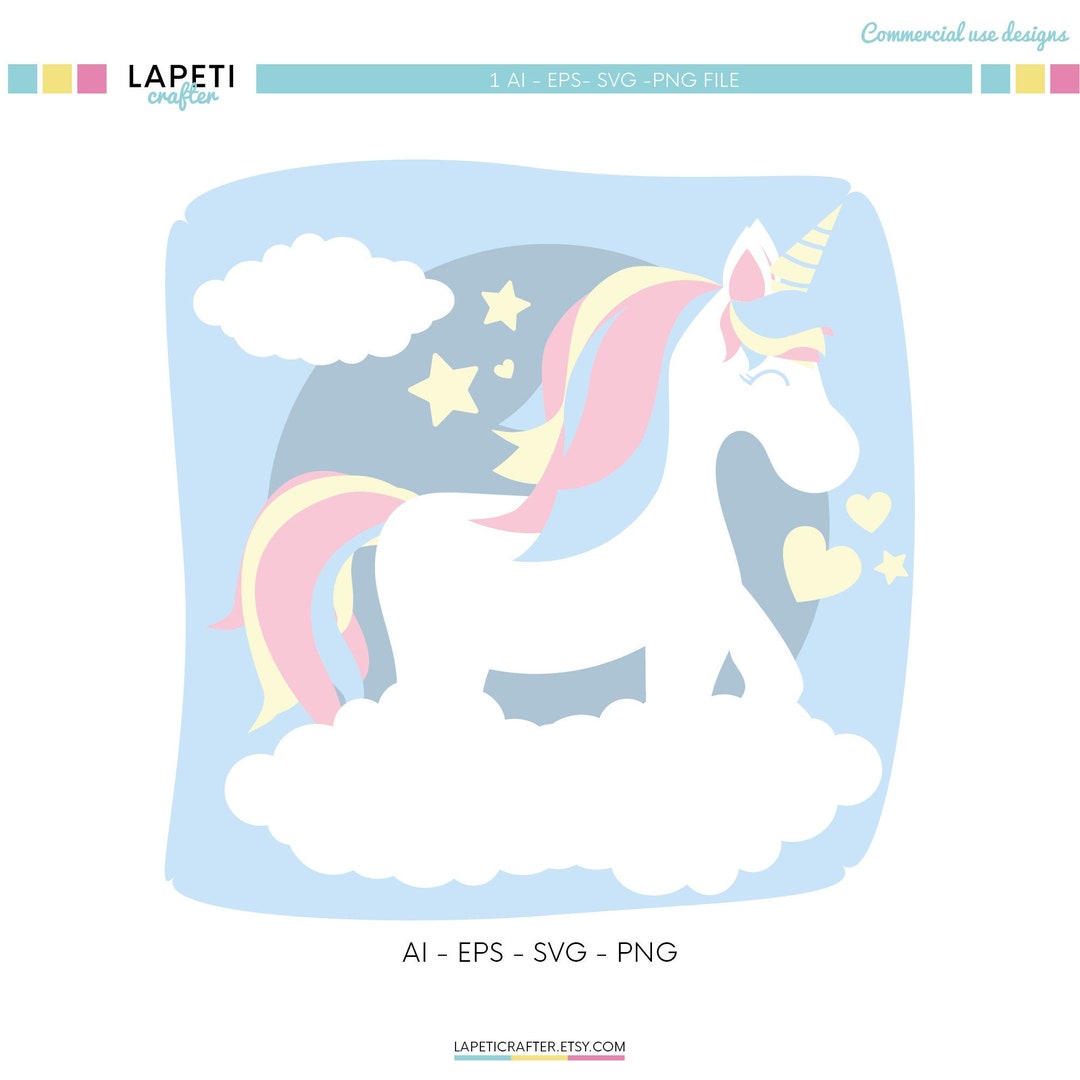 Unicorn Vector Unicorn Clipart AI-EPS-SVG Files Unicorn - Etsy