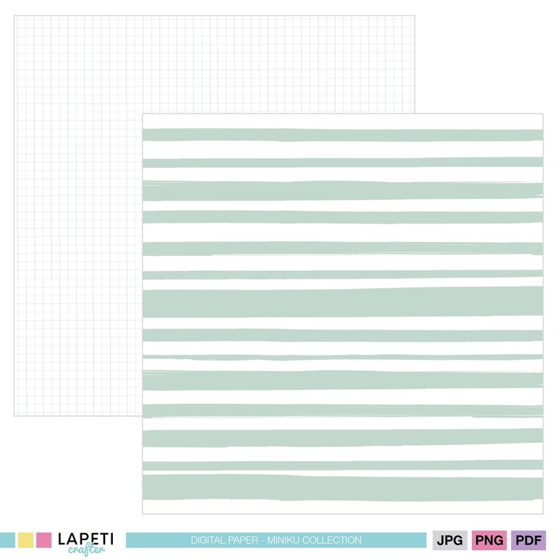 Mint Green Baby Digital Paper • Pastel Nursery Patterns 12x12 • Baby ...