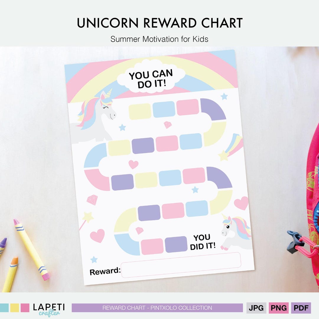 Unicorn Reward Chart Printable for Kids | Positive Behavior Tracker ...