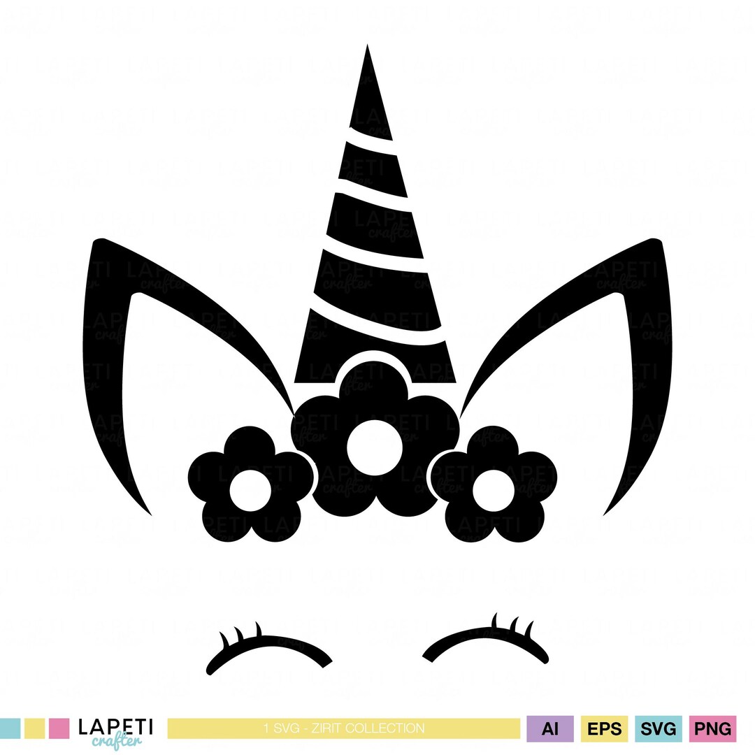 Floral Unicorn Face SVG, Birthday Shirt Cut File (digital Download) - Etsy