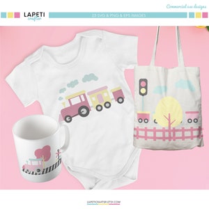 Baby Girl Train Svg, 23 Digital Clipart for Commercial Use, Svg, Eps ...