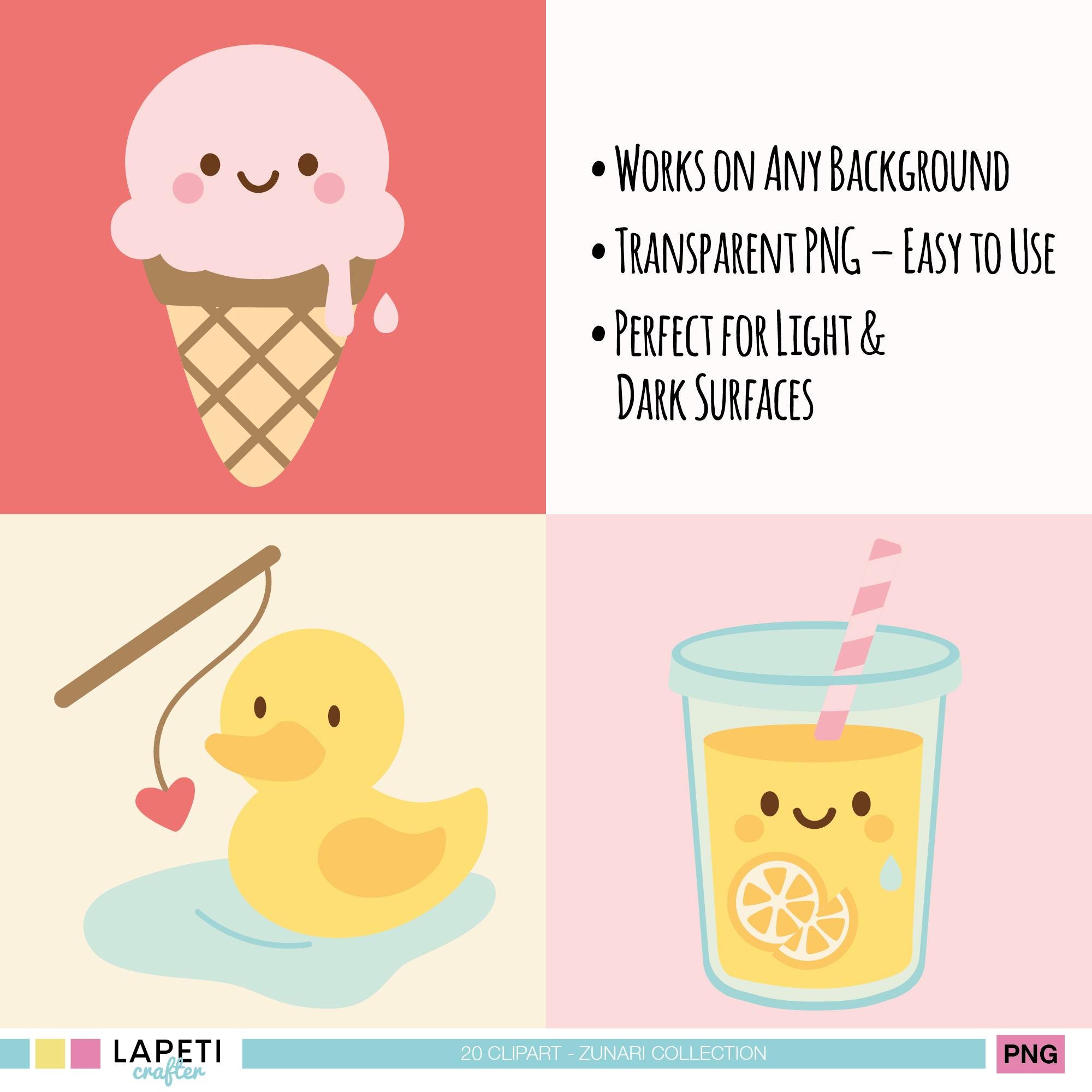 Kawaii Carnival Clipart Bundle, Cute Summer Fair PNG, Circus Birthday ...