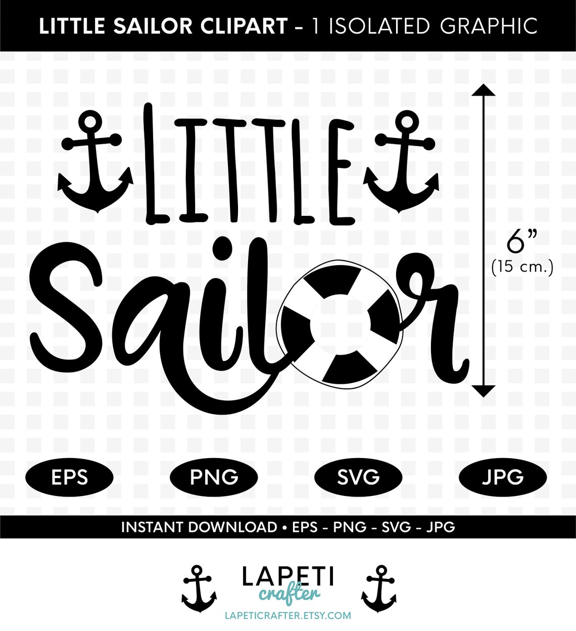 Little Sailor Svg, Eps, Jpg Png, Commercial Use, Instant Download ...