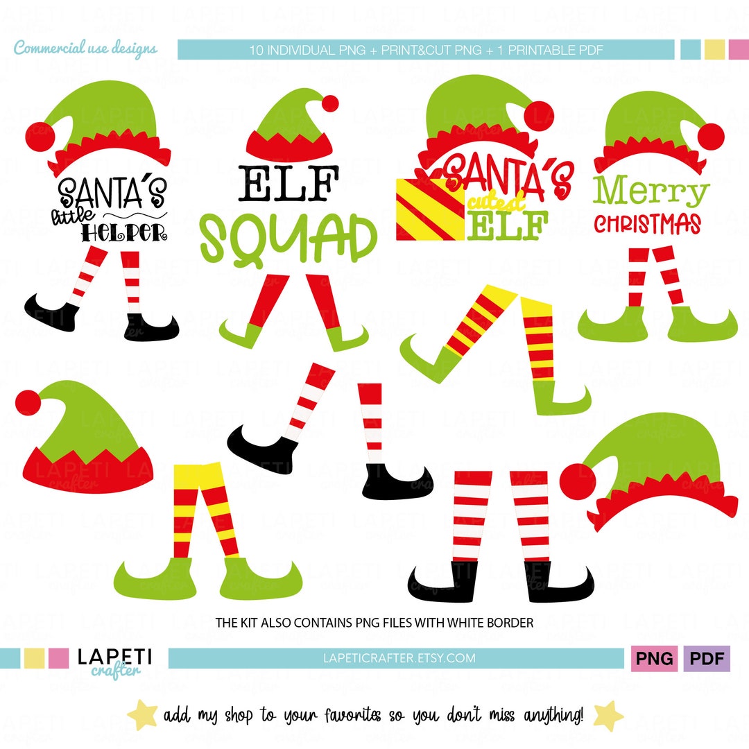 Christmas Elf Clipart, Digital Download, Elf Png for Cricut ...