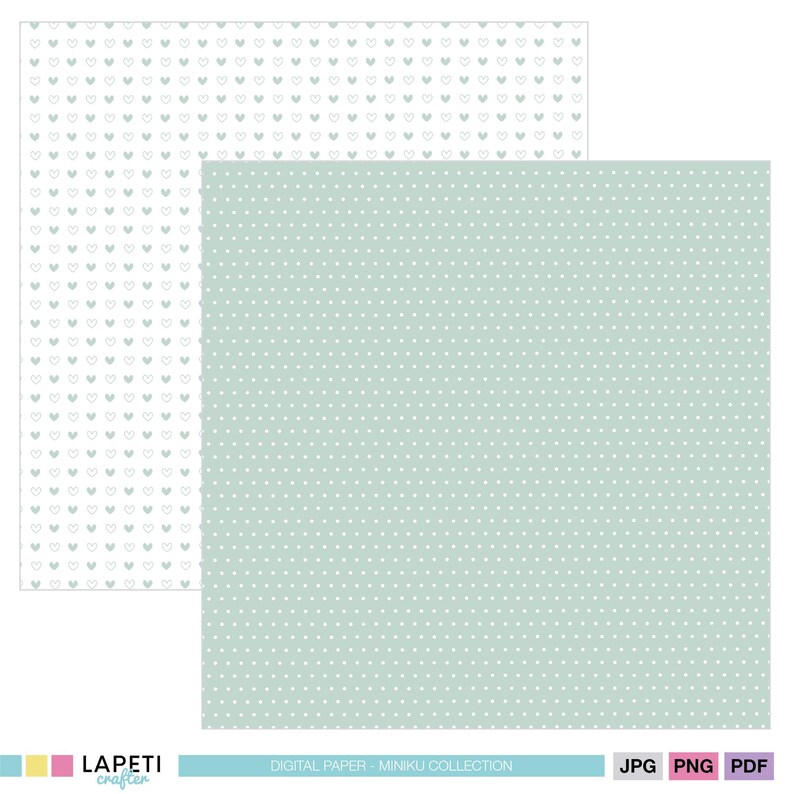 Mint Green Baby Digital Paper • Pastel Nursery Patterns 12x12 • Baby ...