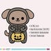 Cute Halloween Animals Clip Art, Kawaii Halloween Png Clipart for Cards ...