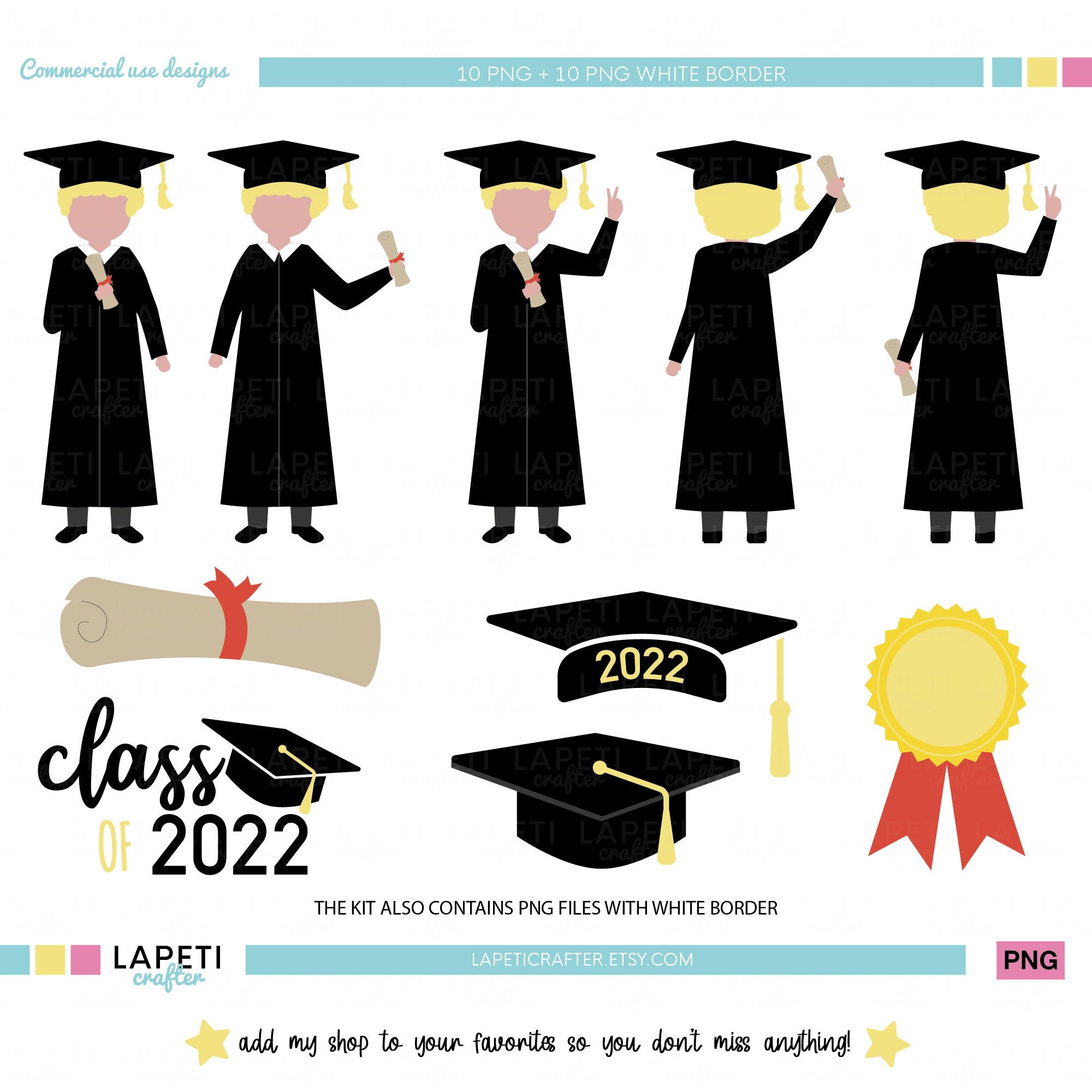 Graduation 2022 Clip Art Borders