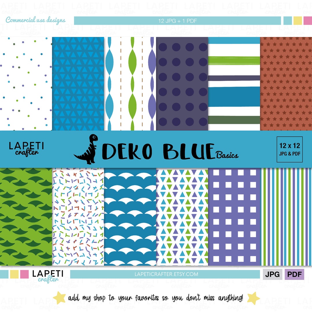 Basic Patterns 12x12 Digital Paper Collection for - Etsy