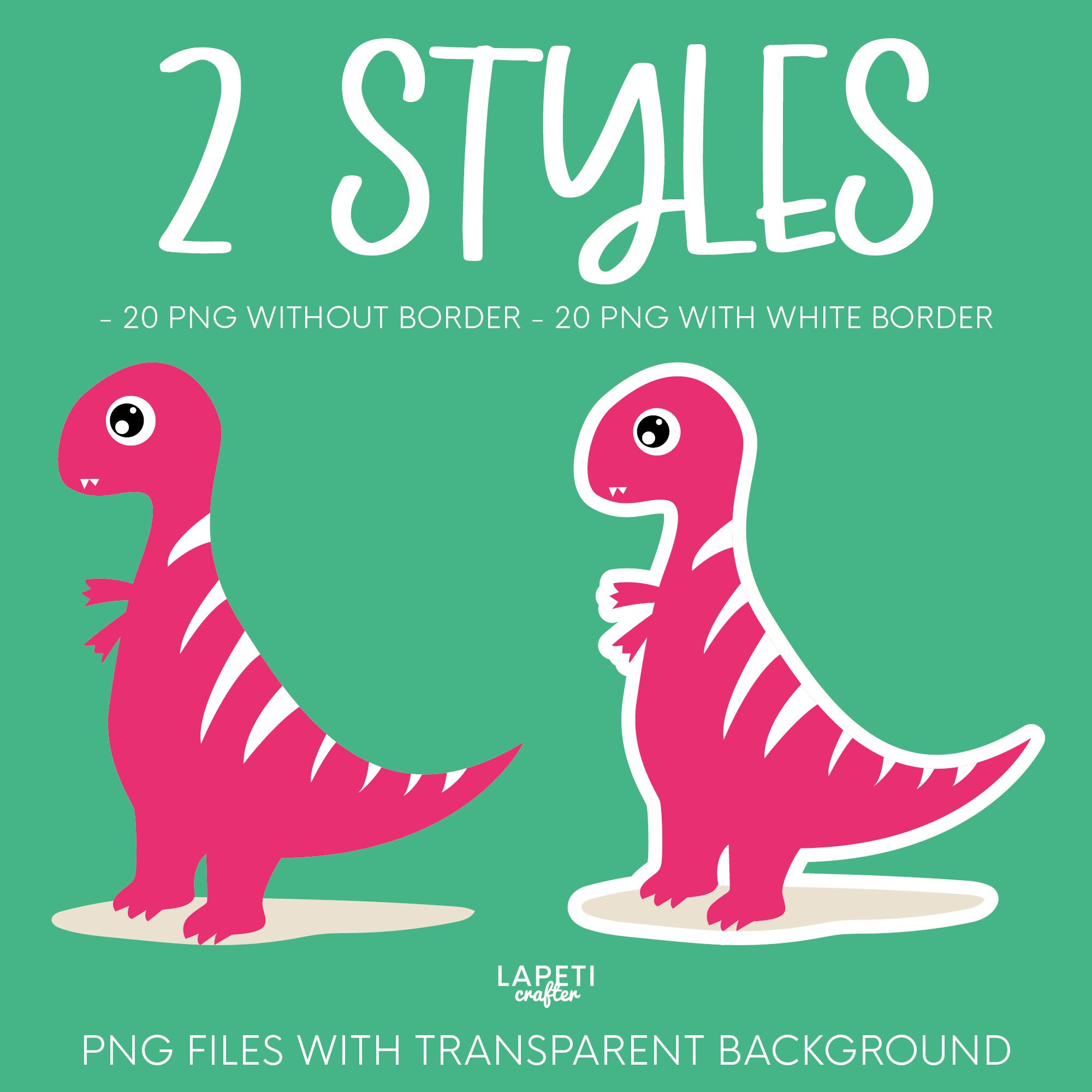 Dinosaur Clipart for Kids 20 Png Files 20 Png With White - Etsy Canada