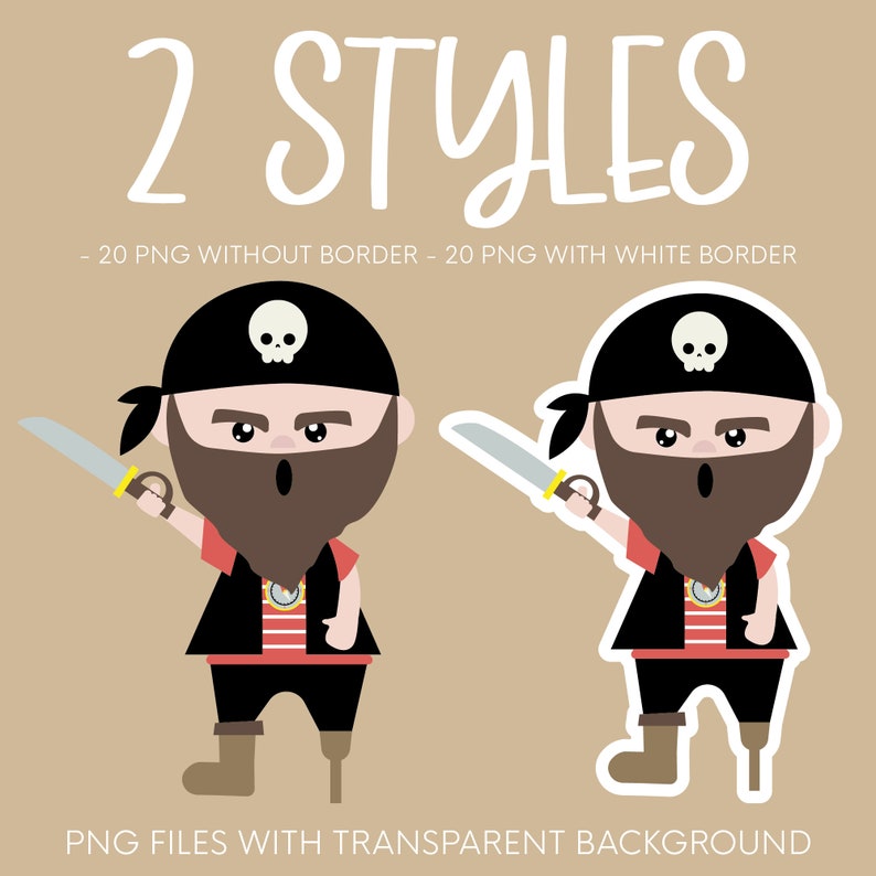 PIRATE Clipart Bundle 20 Pirate Illustrations in Png Format - Etsy