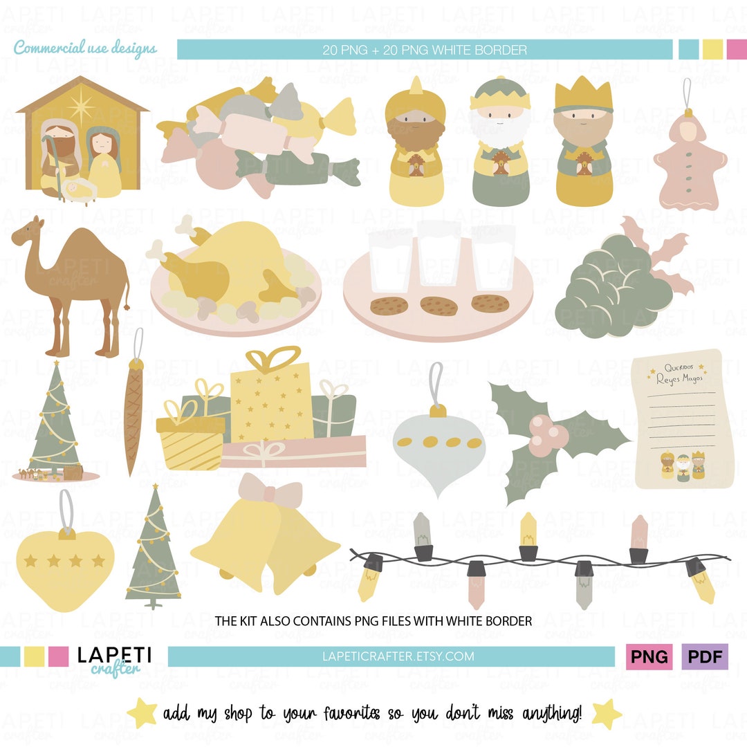 Nativity Clipart PNG Vintage Christmas Cricut Clipart Sublimation Png ...