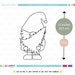 Christmas Gnomes Digital Stamp Gnome Coloring Digi Stamp Scrapbooking ...