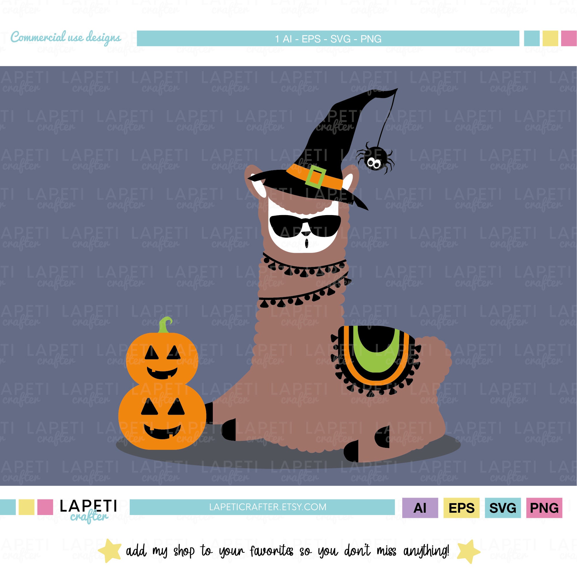 funny halloween clipart svg funny llama vector download png Halloween ...