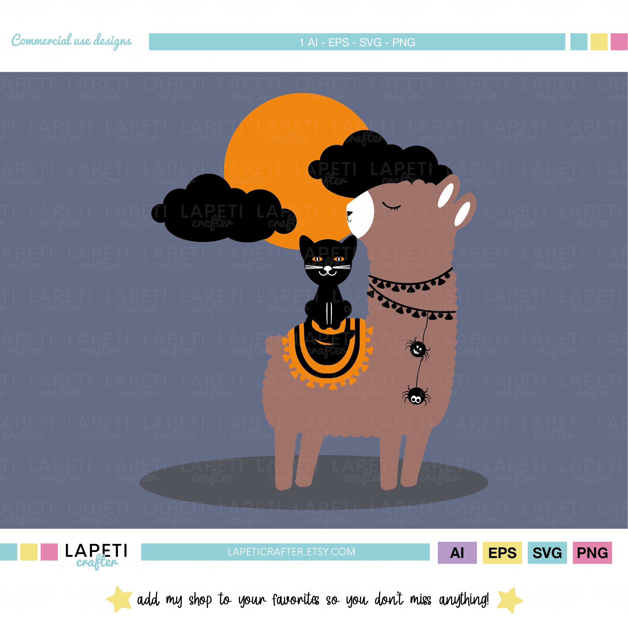 funny halloween clipart svg funny llama vector download png Halloween ...