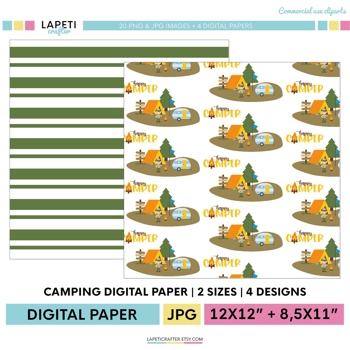 Camping clipart boy sclout clipart commercial use camp png | Etsy