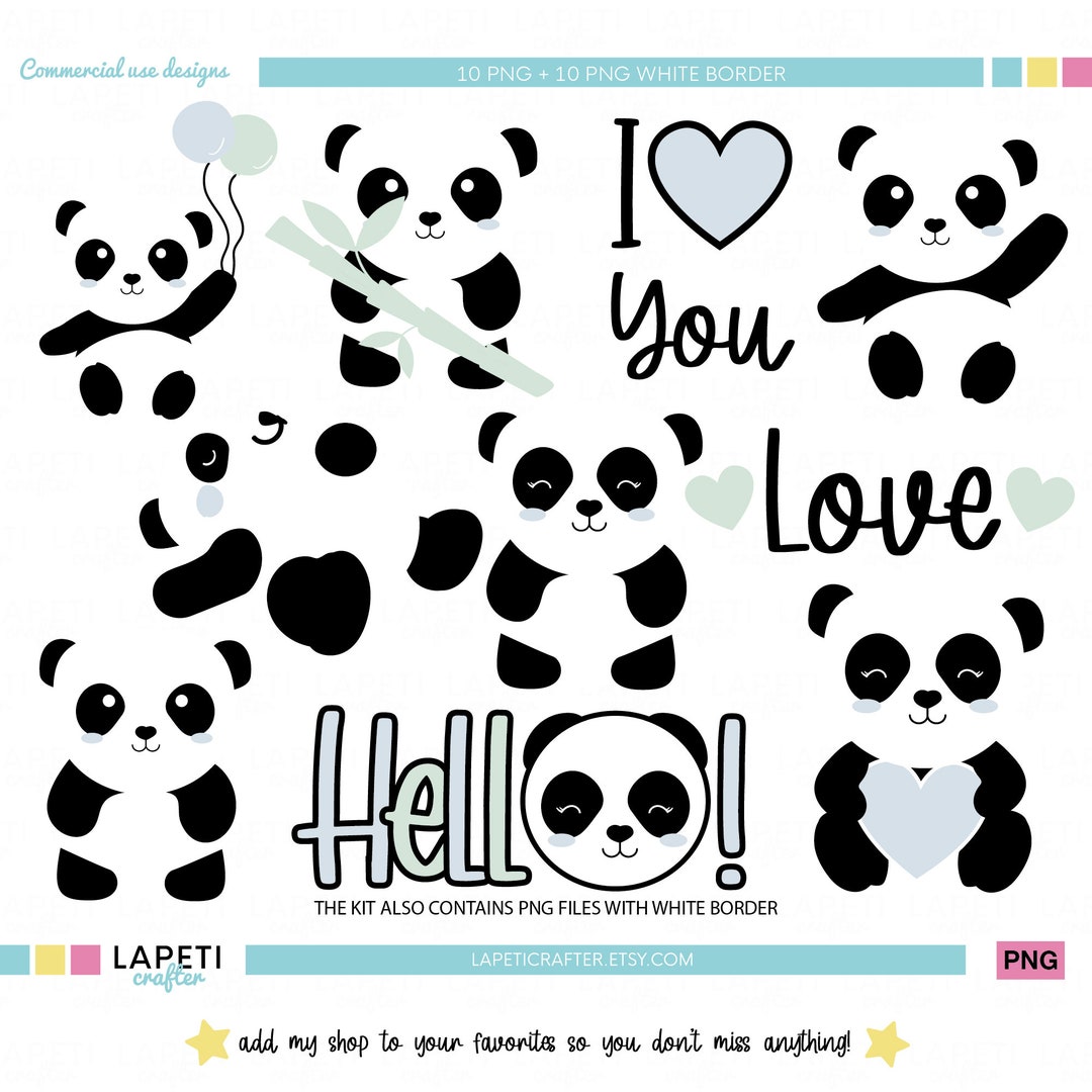 Cute Baby Panda Clip Art Baby Boy Panda Png Download 10 Digital ...