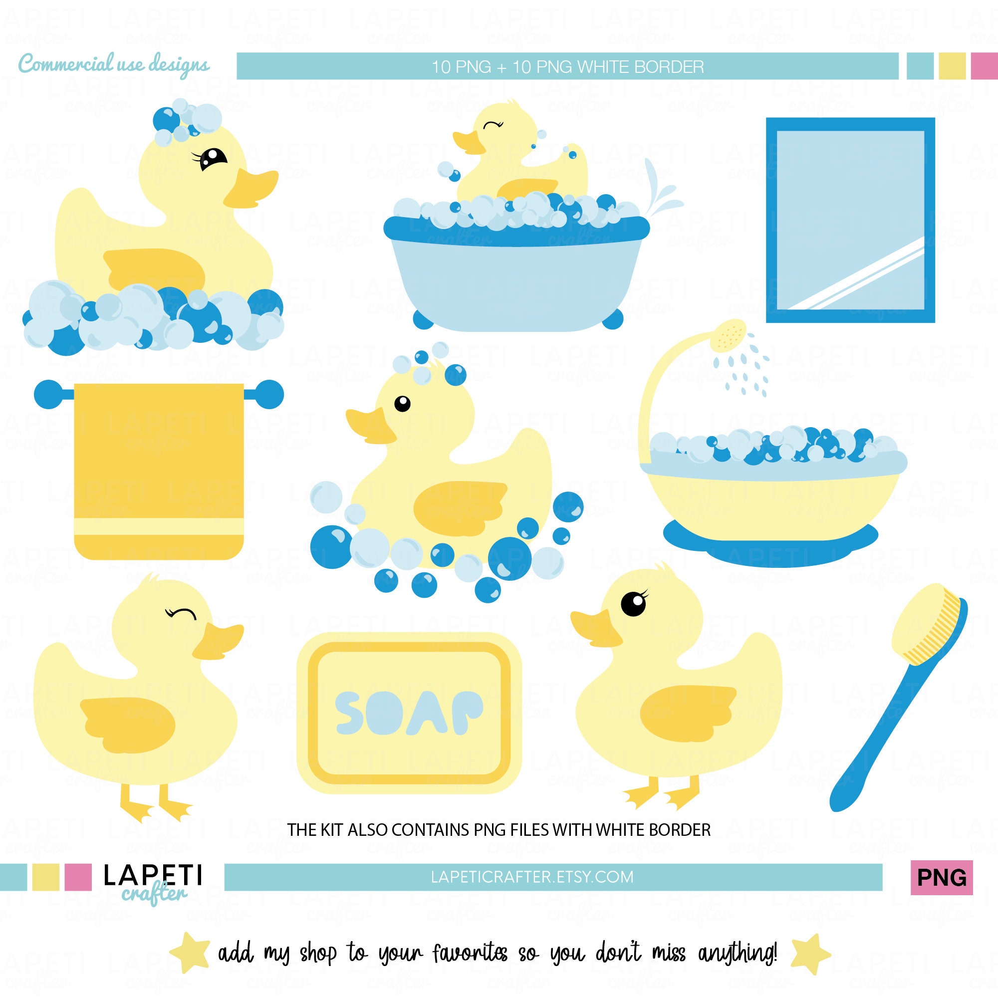Baby Shower Border Clip Art Ducks