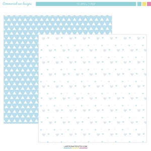 Elephant Baby Boy Digital Paper Pack for Scrapbooking and Crafts, It's ...